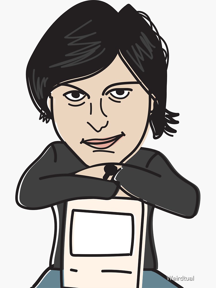 "Steve Jobs Portraits in Weirdtual Reality" Sticker for Sale by ...