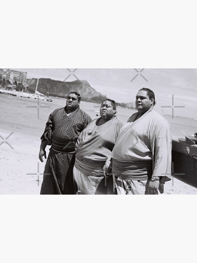 "Sumo Legends Musashimaru, Konishiki and Akebono in Oahu" Sticker for ...