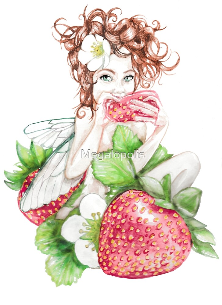 "Strawberry Fairy " by Megalopolis | Redbubble