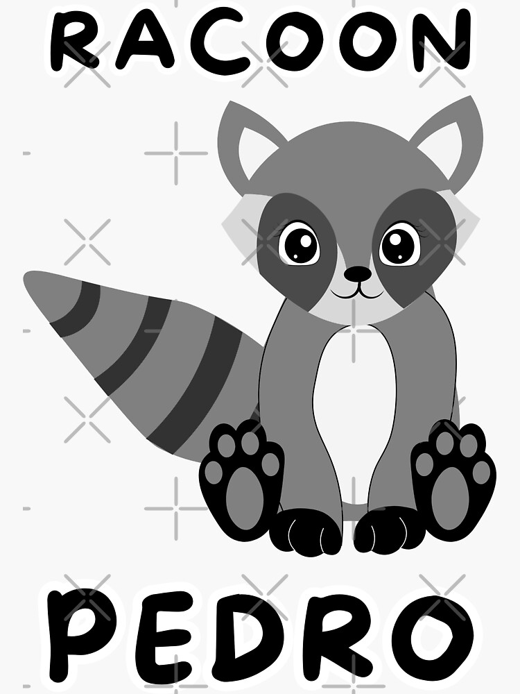 "Pedro the Meme Raccoon" Sticker for Sale by impressionofmel | Redbubble