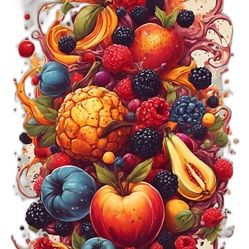 "Cosmic Fruits: Galactic Orchard Explosion " Sticker for Sale by ...