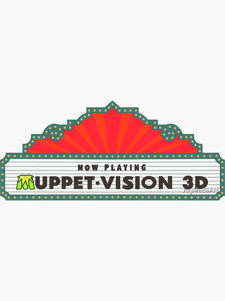 "Muppetvision 3D sign design" Sticker for Sale by JoyMadeArt | Redbubble