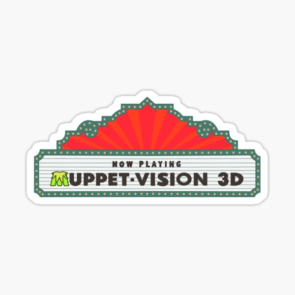 "Muppetvision 3D sign design" Sticker for Sale by JoyMadeArt | Redbubble