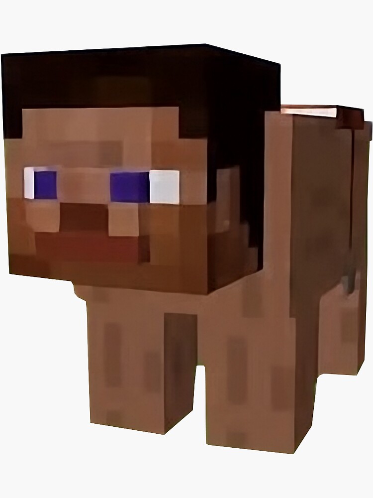 "Minecraft Steve Pig Cursed Meme" Sticker for Sale by TheKeyToReality ...