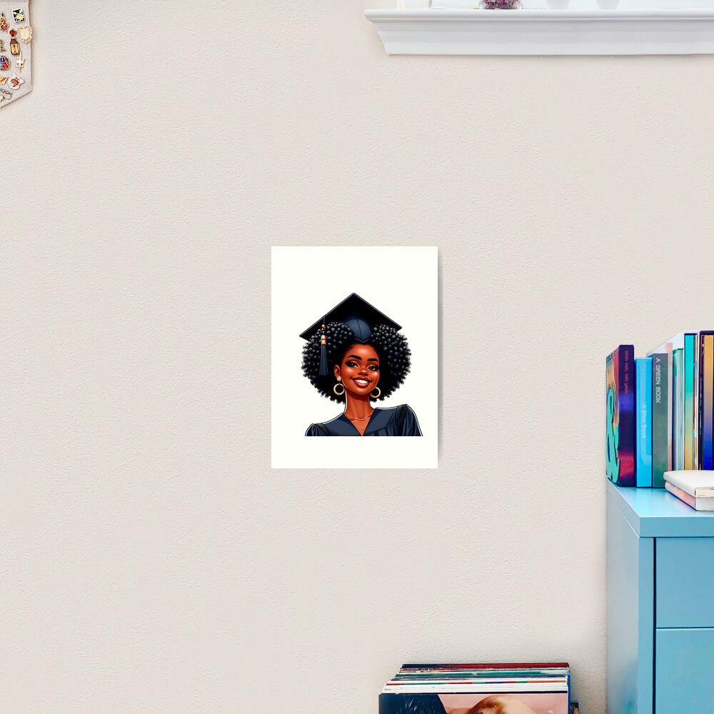 "Graduation College Afro Girl, Graduating Girl, Highschool Graduate ...