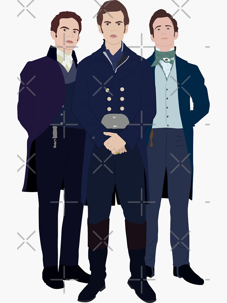 "Colin, Anthony, Benedict Bridgerton Brothers Netflix" Sticker for Sale ...