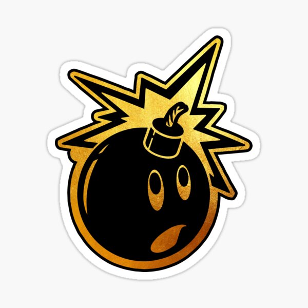 "Special Edition Gold The Bomb Cute Skate Atom Bomber Faded" Sticker ...
