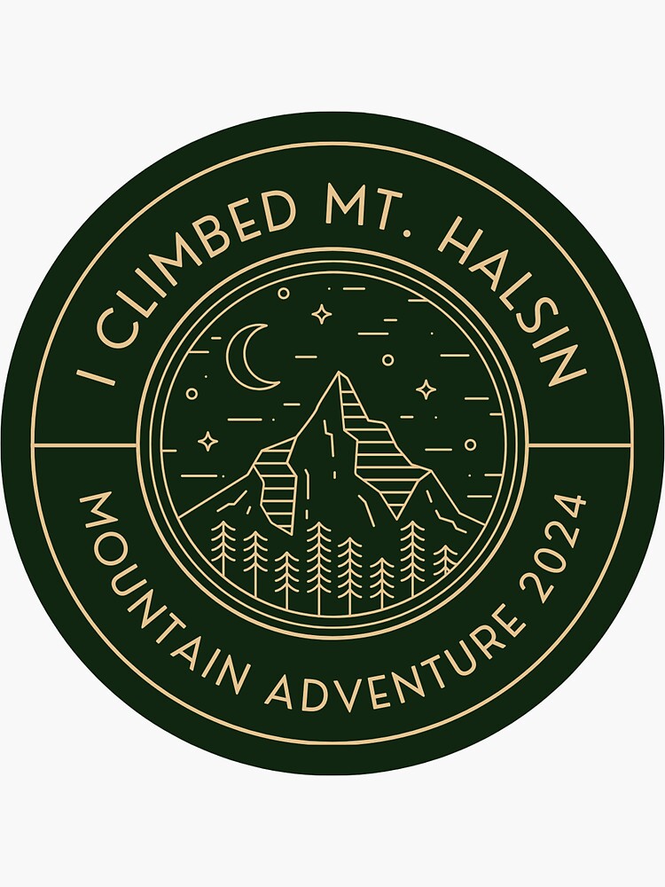 "Mt. Halsin Experience Patch" Sticker for Sale by batterycreative ...