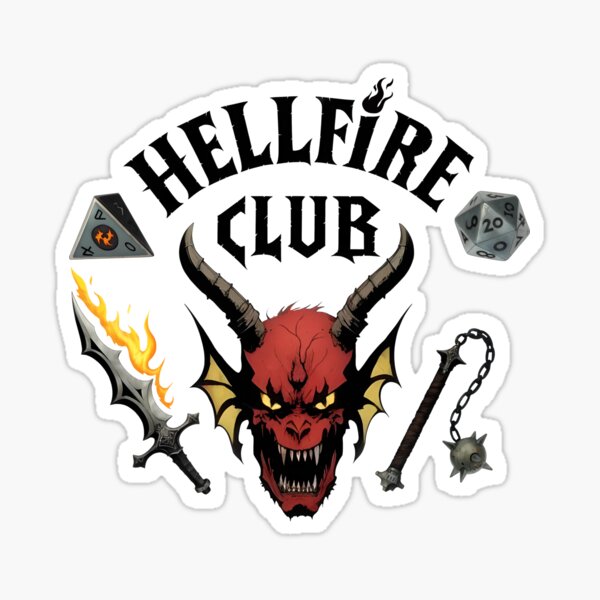 "Stranger Things 4 Hellfire Club 2024" Sticker by I-gor | Redbubble