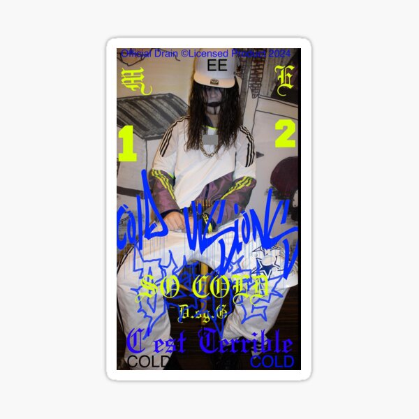 "Bladee COLD VISIONS Drain" Sticker for Sale by ClassicIce999 | Redbubble