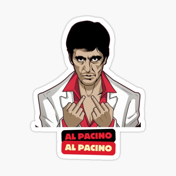 "tony montana" Sticker for Sale by keevatee | Redbubble
