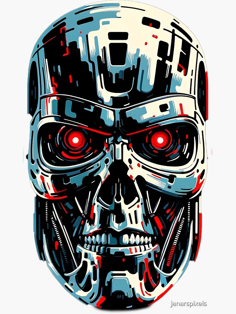 "Rise of the Machines - T-800 Terminator vol.2" Sticker for Sale by ...