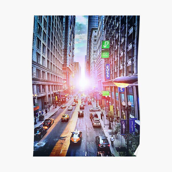 "Chicagohenge Bustle" Poster for Sale by iambernardo | Redbubble