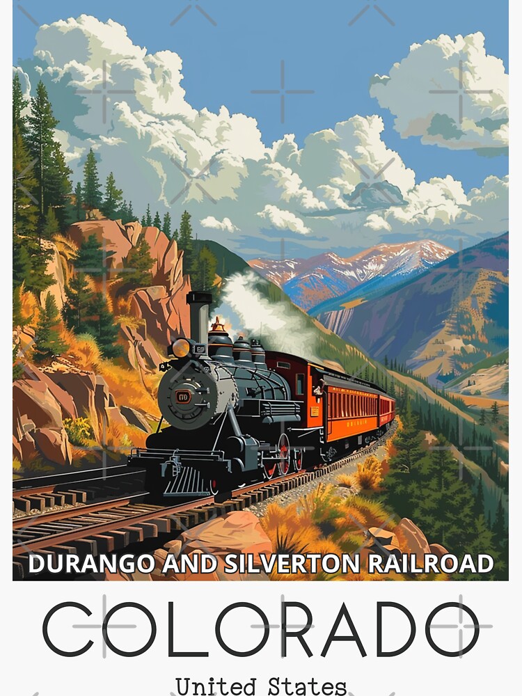 "A Vintage Travel Illustration of the Durango and Silverton Narrow ...