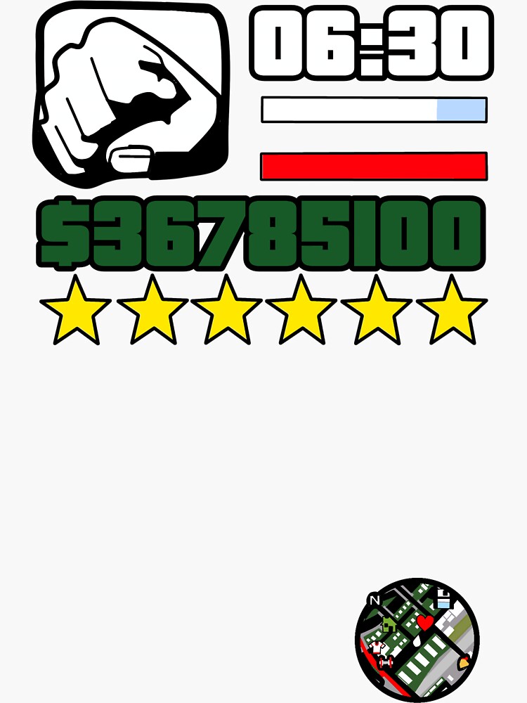 "GTA San Andreas status" Sticker for Sale by J-Alex- | Redbubble