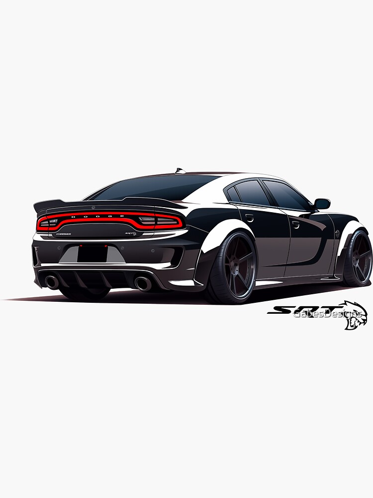 "Charger SRT Rear" Sticker for Sale by GabesDesigns | Redbubble