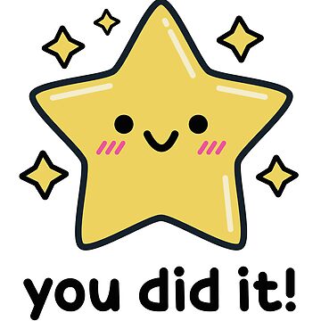 "You Did It! Star Award " Sticker for Sale by Juli Draws | Redbubble