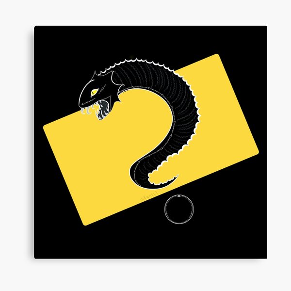 "The Bombinating Beast- The Great Unknown" Canvas Print by inkynewt ...