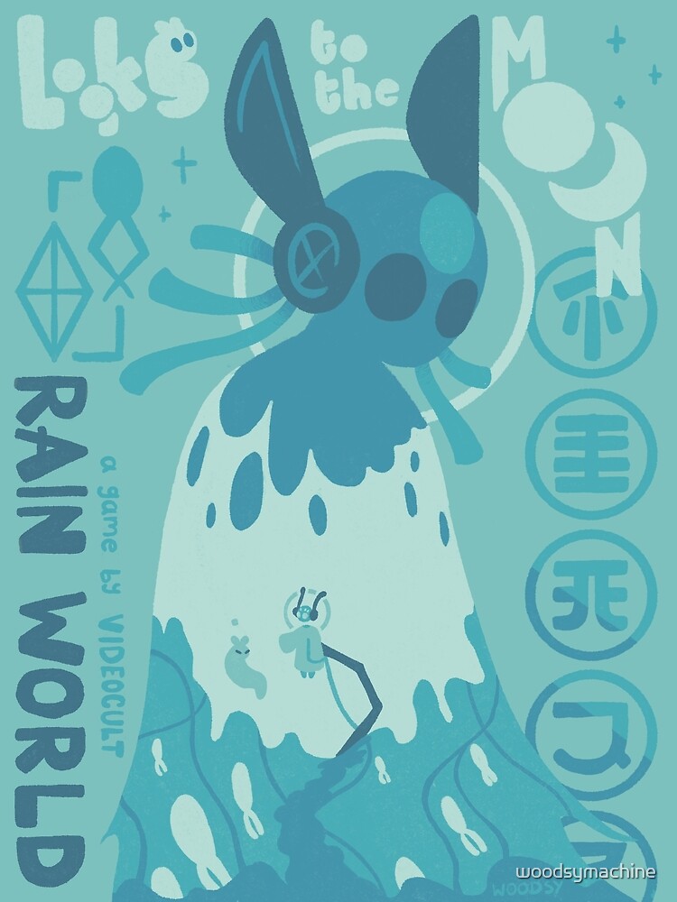 "Looks to the Moon Rain World Poster" Poster for Sale by woodsymachine ...