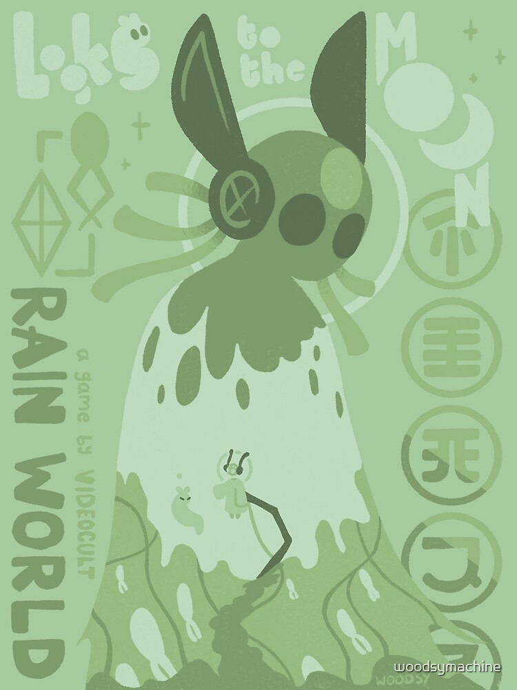 "Looks to the Moon Rain World Poster (Green)" Poster for Sale by ...