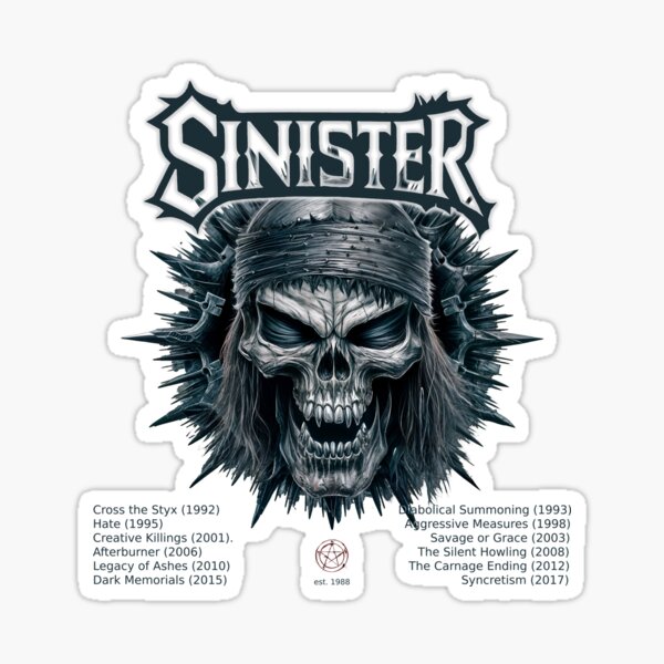 "Sinister Legacy" Sticker for Sale by NickTaroDesign | Redbubble