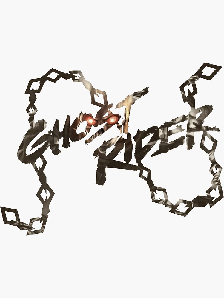 "Ghost rider Chain logo" Sticker for Sale by AndisaDoily | Redbubble