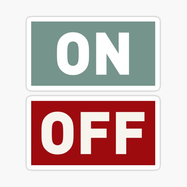 "On / Off" Sticker for Sale by Antoine1313 | Redbubble