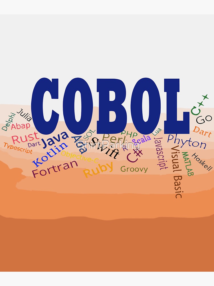 "COBOL and Programming Languages" Sticker for Sale by ShirtParking ...