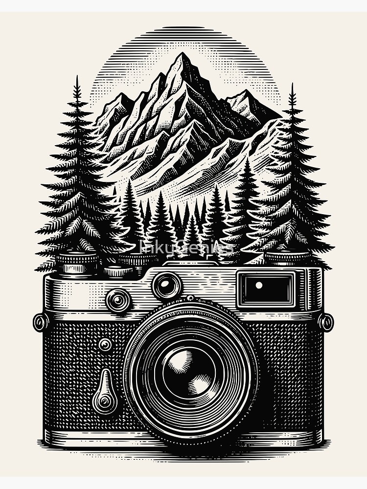 "Vintage Photography Camera Nature Gift For Photographers" Art Board ...