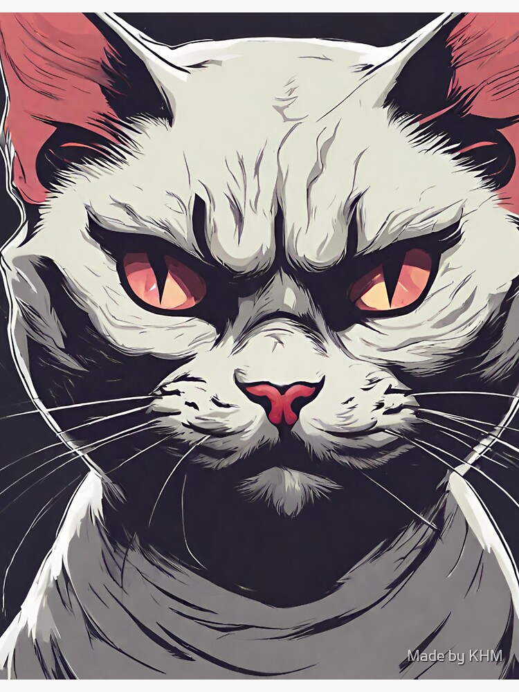 "Evil Cat" Sticker for Sale by Mat2024 | Redbubble