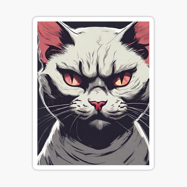 "Evil Cat" Sticker for Sale by Mat2024 | Redbubble