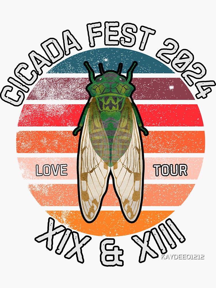 "Entomology Cicada Lover Cicada Fest 2024 Broods XIX & XIII " Sticker ...