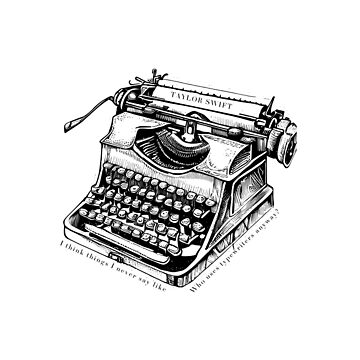 "The tortured Poets Department typewriter lyrics Taylor Swift" Sticker ...
