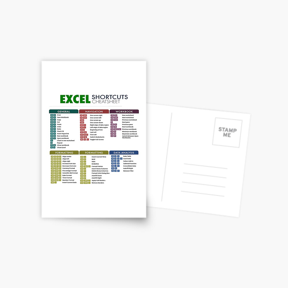 "excel shortcut " Poster for Sale by MAGICKEY2024 | Redbubble
