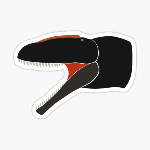 "Stylized Carcharodontosaurus head (Genesis)" Sticker for Sale by ...