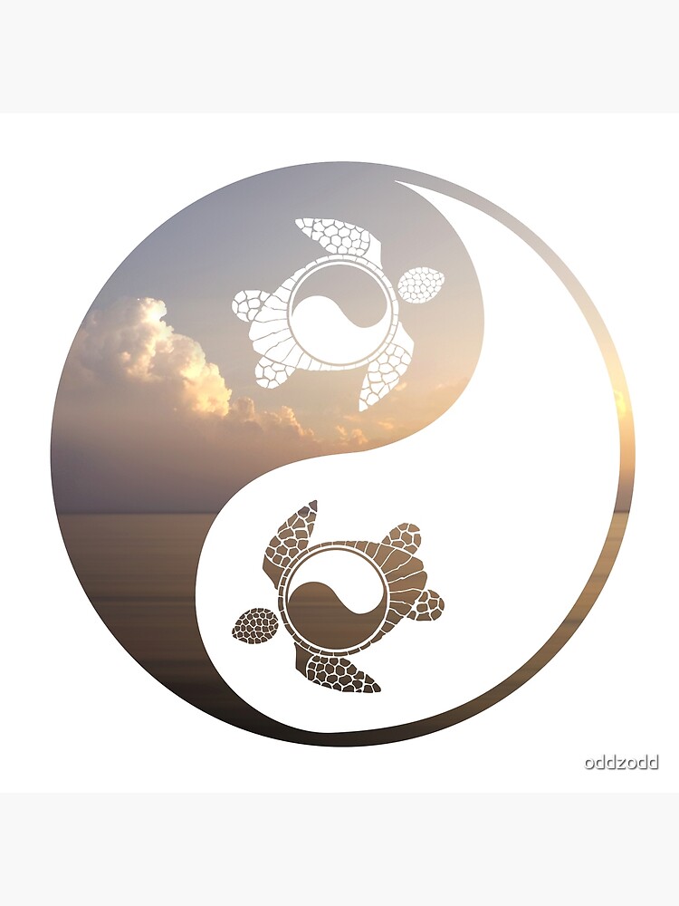 "YIN YANG TURTLE 01" Art Print for Sale by oddzodd | Redbubble