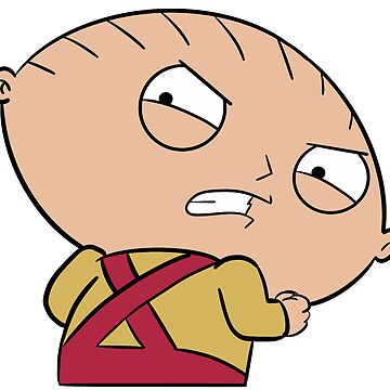 "Angry Stewie | Family Guy" Sticker for Sale by CloverDC | Redbubble