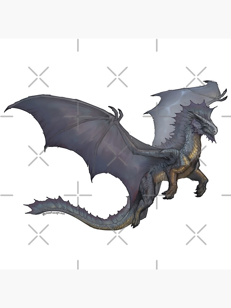 "dnd silver dragon" Poster for Sale by chaoticcaprisun | Redbubble