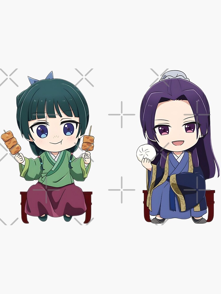 "The Apothecary Diaries Jinshi Maomao Chibi Foodie eat Food Bun Kebab ...