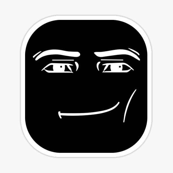 "Roblox Face Funny Gamer Design" Sticker for Sale by Kubala Designs ...