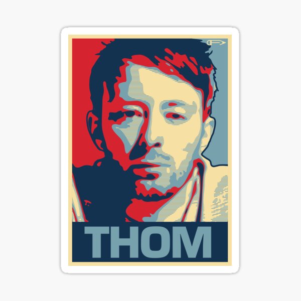 "Thom" Sticker for Sale by DAFTFISH | Redbubble