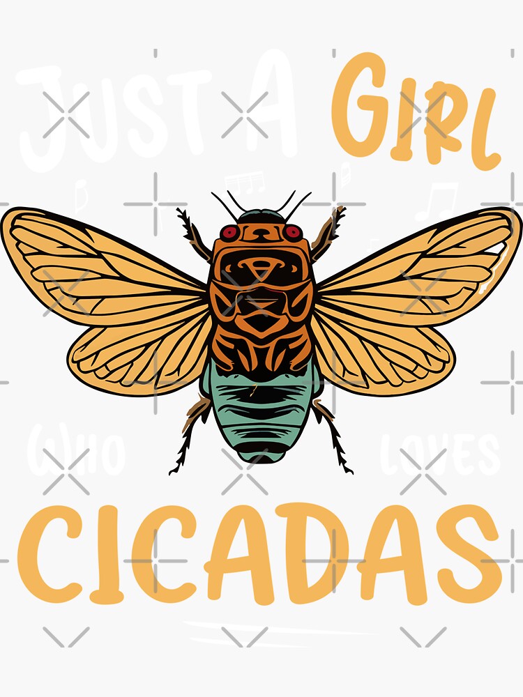 "Funny Cicadas Sound Summer 2024 , Cicadas Brood Bug Illinois" Sticker ...