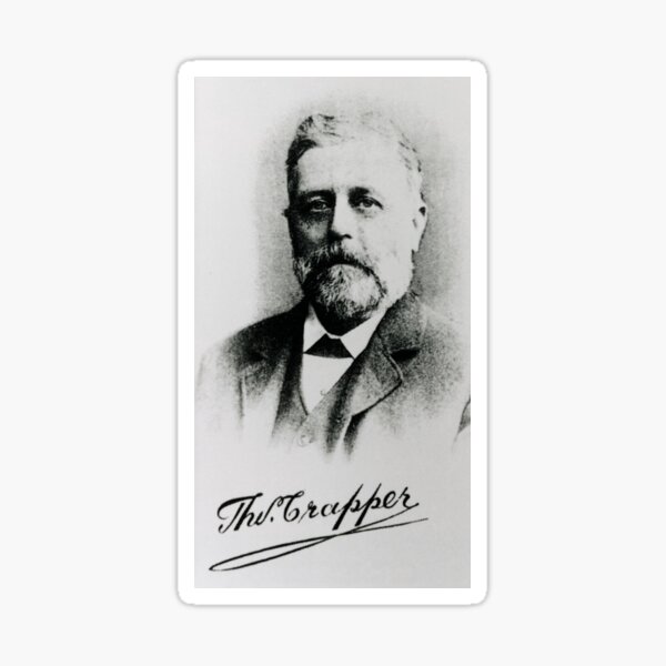 "Thomas Crapper, British water closet inventor (H403/0198)" Sticker for ...