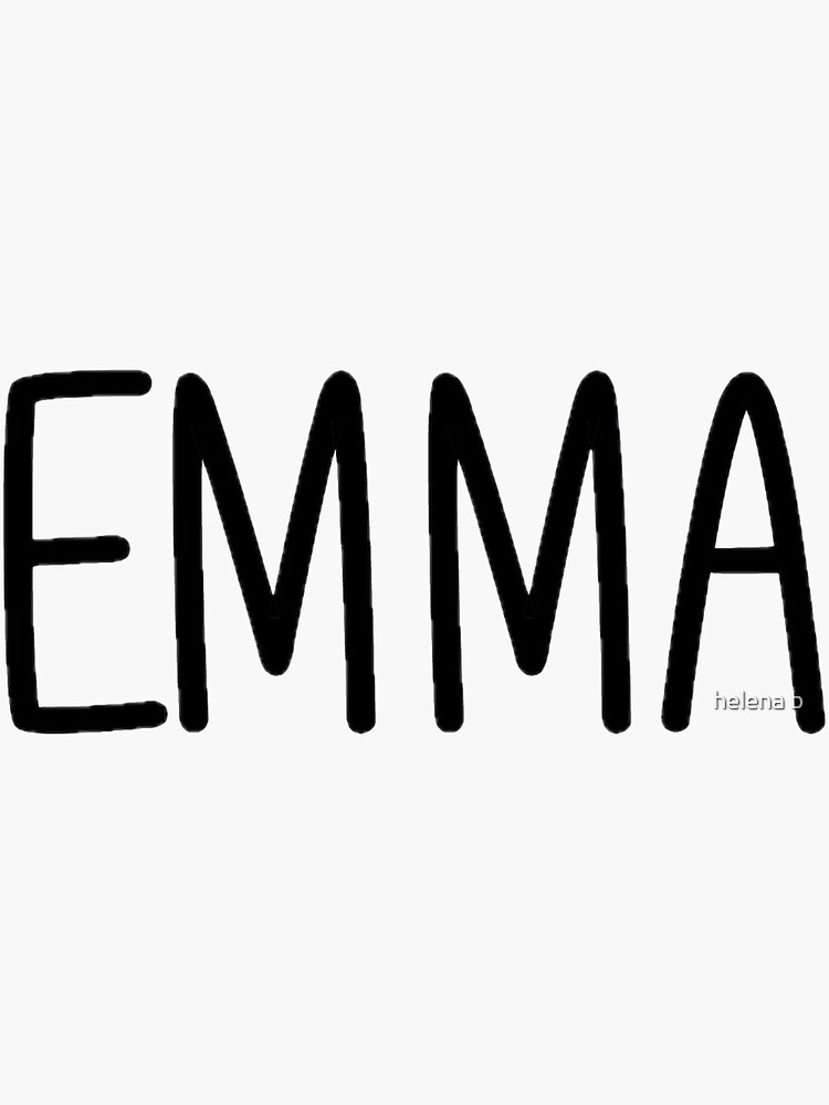 "Emma Sticker" Sticker for Sale by helenabaird | Redbubble