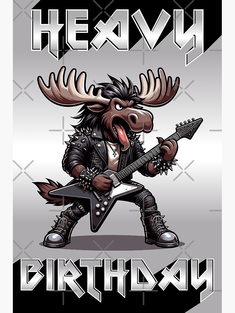 "Heavy Birthday greeting card for Metal music fans" Greeting Card for ...