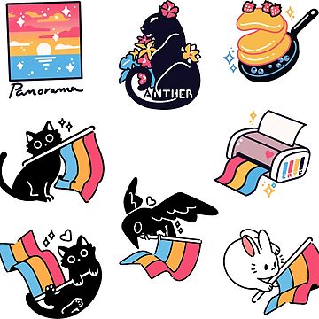 "Pansexual Sticker Pack (CHOOSE MEDIUM/LARGE!)" Sticker for Sale by ...