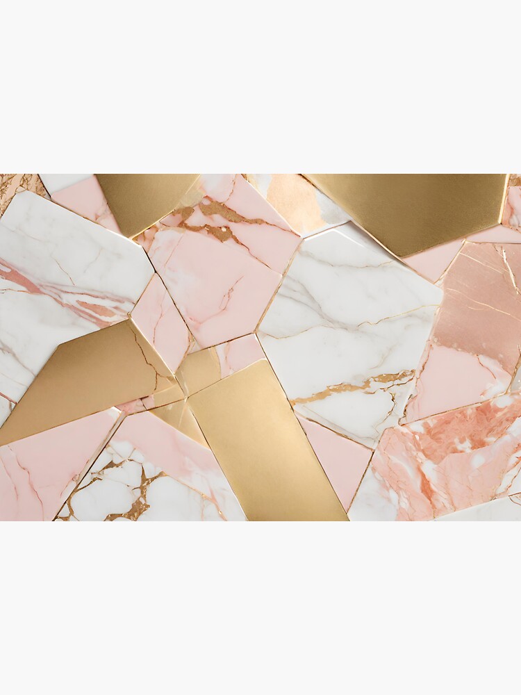 "Pink and Gold Granite" Sticker for Sale by Patronized | Redbubble