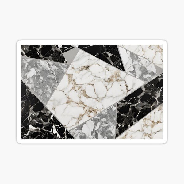 "Black and White Granite" Sticker for Sale by Patronized | Redbubble