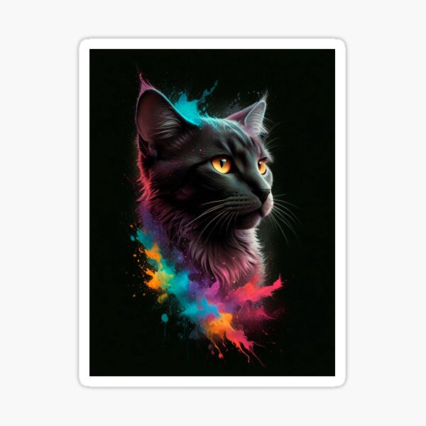 "Splash cat" Sticker for Sale by MeowPawStudio | Redbubble