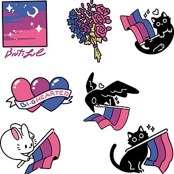 "Bisexual Sticker Pack (CHOOSE MEDIUM/LARGE!)" Sticker for Sale by ...